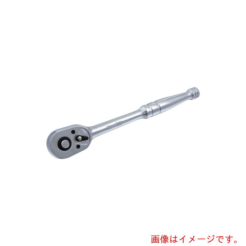 特長 ●ハンドルエンド部にローレット加工をしているため滑り止め効果があります。 ●ソケットの脱着がスムースにできるクイックリリース機構付きです。 用途 ●ボルトやナットの締め付け、緩め作業に。 仕様 ●差込角(mm)：12.7 ●全長(mm...