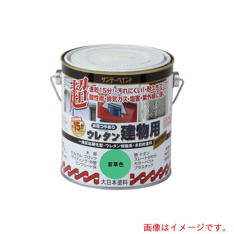 特長 ●起速乾で、汚れにくく、耐久性があります。 仕様 ●色：若草 ●容量(L)：0.7 ●水性つや有りウレタン建物用　若草色　700M 材質 ●ポリウレタン樹脂系エマルション塗料 質量・質量単位 ●1010.0g 【メーカー名】サンデーペ...