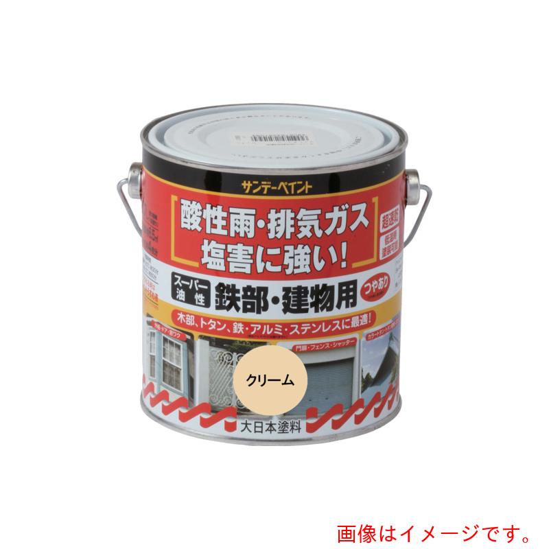 特長 ●酸性雨・排気ガス・塩害に強い超速乾油性多目的塗料です。 仕様 ●色：クリーム ●容量(L)：0.7 材質 ●アクリル変性アルキド樹脂系塗料 質量・質量単位 ●947.0g 【メーカー名】サンデーペイント（株） 【メーカー品番】251032