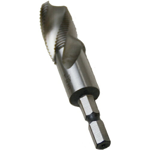 特長 ●インパクトドライバー用（シャンク部6.35mm）配管用タップです 用途 ●主にガス管等のネジの修正に。 仕様 ●呼び寸法：1/8 ●ピッチ(mm)：28山 ●ねじ長さ(mm)：20 ●シャンク径(mm)：6.35 ●下穴径(mm)：...