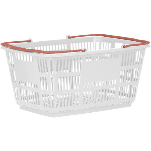 特長 ●取っ手が内側に倒れこむのを防ぐストッパー付きです。 ●また、本体と取っ手が密着しないように突起を設けることで摩擦による汚れを防止できます。 用途 ●買物カゴ用に。 ●ピッキング用に。 仕様 ●容量(L)：33 ●色：ホワイトチェリー...