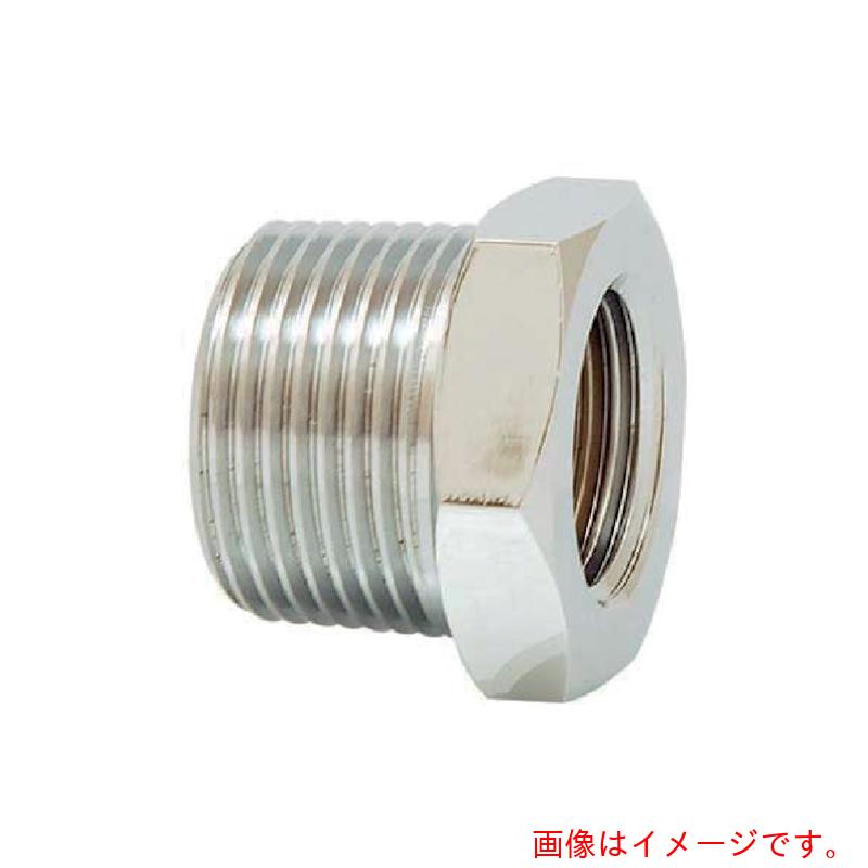 特長 ●メッキ　配管パーツです。 用途 ●配管パーツ 仕様 ●呼び径(mm)：25×13 ●ねじサイズ：R1×R1/2 ●L(mm)：28 ●D1：R1 ●D2：Rc1/2 材質 ●青銅（CAC406） 質量・質量単位 ●130.0g 【メ...