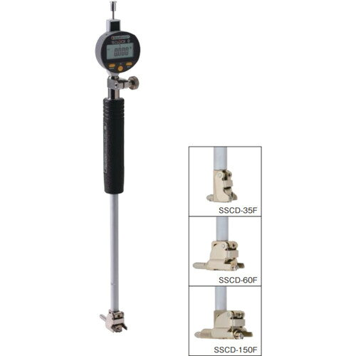 特長 ●■ミニインジケータ SSI-250を搭載 →高精度1/1000mm、ミニサイズφ45、超軽量75g ●■アナログ表示で、基準ゲージとの差がみやすい ●■MINモードで、内径の測定最小値をホールド ●■ワンタッチで、Bluetooth...