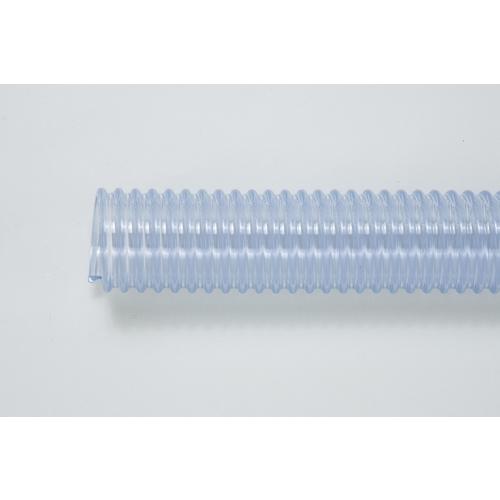 特長 ●外面が波状なので柔軟性に優れています。 ●透明なので内容物の確認ができます。 ●サクション用に適しています。 用途 ●農業・土木工事等の吸排水用。 仕様 ●内径(mm)：50.6±1.0 ●外径(mm)：59.8 ●使用圧力(MPa...