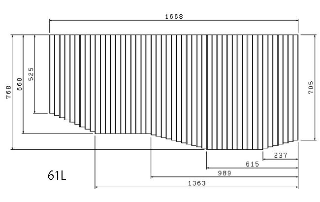 ●トクラスバスルーム用巻きフタ ●寸法： W1668mm×D768mm ●材質： 樹脂（PP） ●色： ホワイト ※2017年12月より仕様変更しております。段カットで構成された製品形状となりました。 ※旧品番： BFPFTAA130A1 ...