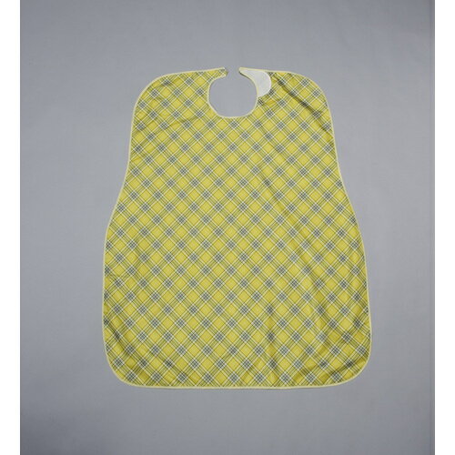 特長 ●耐洗濯性に優れたシンプルなタイプの食事前掛です。 用途 ●楽しい色柄で、おいしい食事に。 仕様 ●品名：食事用前掛 ●色：イエロー ●縦(mm)：140 ●横(mm)：220 ●厚さ(mm)：20 材質 ●ポリエステルタフタ100％...