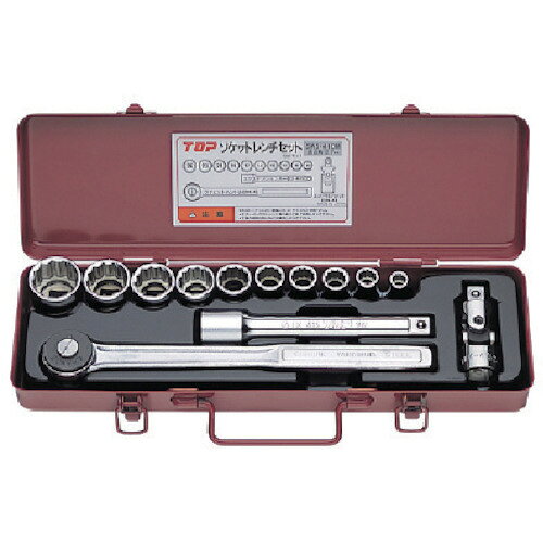 ●ソケットレンチセット（差込角12.7mm） ●専用ケース付き ●差込角（mm）： 12.7（1/2″） ●セット内容： ソケット（12角）:8・10・12・13・14・17・19・21・23・26mm/強力型ラチェットハンドル:RH-4/...