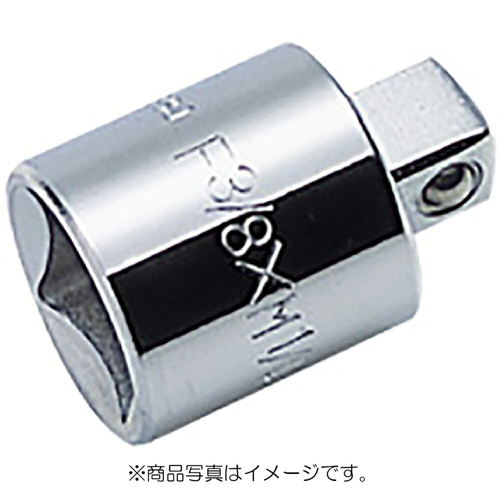 ●差込角の異なるソケットとレンチを接続するアダプターです。 ●差込角の大きなレンチで力を入れ過ぎますと工具が破損し、怪我の原因となります。 ●小さいサイズの差込角に合わせたトルクでご使用ください。 【用途】●壁際や狭所などの作業に。 ●差込...