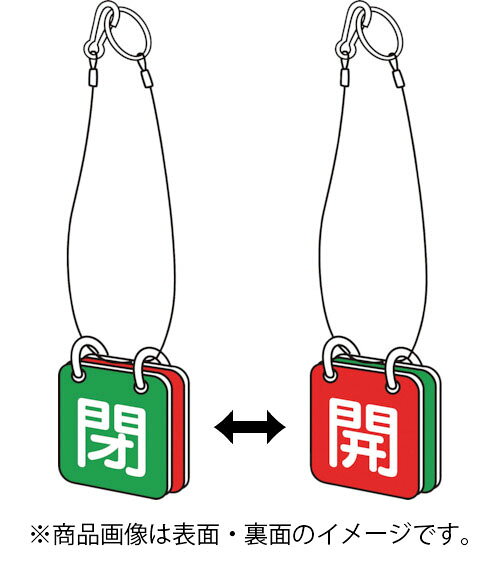 【特長】 ●耐水性・耐久性に優れ、衝撃に強い素材を使用しています。 【用途】 ●工場・建物の配管バルブに。 ●組入数： 5セット ●縦（mm）： 65 ●横（mm）： 65 ●厚さ（mm）： 2 ●色（開）： 赤 ●色（閉）： 緑 ●ステン...