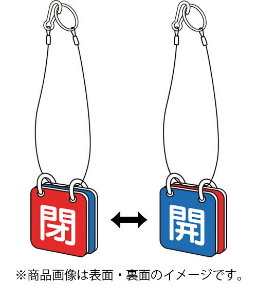 【特長】 ●耐水性・耐久性に優れ、衝撃に強い素材を使用しています。 ●表示板同士をマグネットが固定。 ●万が一落としても表示が切替ることはありません ●開閉切り替えが必要な各種バルブに 【用途】 ●工場・建物の配管バルブに。 ●組入数： 5...