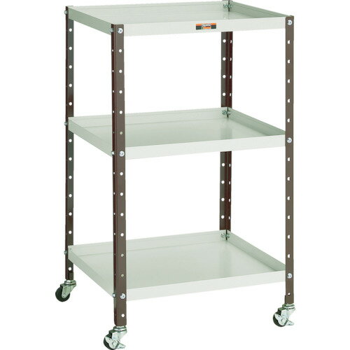 【特長】 ●完全オープン型のツールワゴンです。 ●棚板は表面、裏面で使用できます。 ●最大積載量（kg/台）： 60 ●均等積載量（kg/段）： 10 ●色： ネオグレー ●間口（mm）： 482 ●奥行（mm）： 420 ●高さ（mm）：...