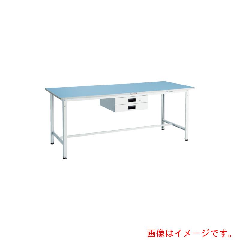 特長 ●青色の天板には鎮静作用と視認性が高まる効果があります。 ●引出しは使い勝手に応じて使いやすい位置に取り付けできます。 ●リノリューム張天板を使用し、目に優しく、長期間の作業でも負担が軽減できます。商品の仕分けや検品に最適です。表面は...