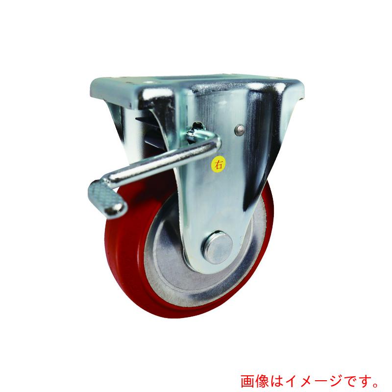 特長 ●一般的なプレス製キャスターです。 ●赤ゴム車輪を使用しているため、床に車輪跡を残しません。 ●ポリブタジェンゴム車輪仕様ですので、高弾性で軽く運搬できます。 用途 ●一般用運搬台車 ●床面を汚さない所での運搬台車 仕様 ●許容荷重(...