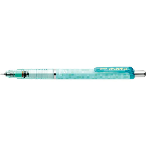 特長 ●ゼブラ独自の「デルガードシステム」を採用し、芯折れや芯詰まりを防ぎます。 仕様 ●芯径(mm)：0.5 ●芯色：黒 ●本体色：スクエアブルーグリーン ●芯硬度：HB ●キャップ式/ノック式：ノック式 ●縦(mm)：137.3 ●キャ...