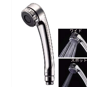 【規格・特徴】 ・材質:ABS ・アダプター付き 【商品説明】 シャワーのリング部を回転させることによりワイドシャワー・スポットシャワーに切替えができるシャワヘッドです。 # KAKUDAI シャワーヘッド単品カクダイ355-803
