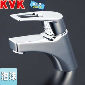 【規格・特徴】 ・泡沫 ・セラミックシングル ・省施工仕様 ・逆止弁付き ・馬蹄式六角ナット/ブレードホース・クイックファスナー式 ・取付穴兼用型(φ33mm〜39mm)KVKKM7001TGS