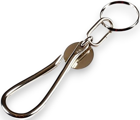 φ5mmの金属棒を曲げて作られた丈夫なキーフックです。 丸カンや2重リングなどもセットされ、このままでも使用できます。 洋白は堅牢な銀白色の合金です。 ジャーマンシルバーとも呼ばれ、フルートや500円硬貨にも使われます。 ＊洋白の2重リング...