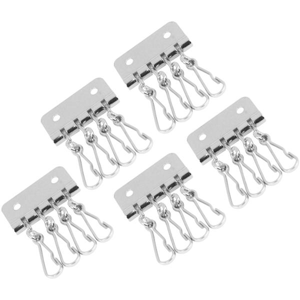 協進エル　キーホルダー　四連キー サイズ：19mm×33mm(タテ×ヨコ) カラー：ニッケル 入数：5コ入 ※キー取り付けカシメ付 クリックポスト(メール便)選択可。 クリックポスト(メール便)は、代金引換不可です。 また、不達・紛失等、郵...