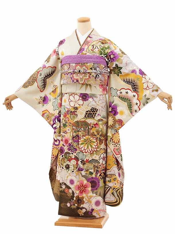 結婚式、卒業式など（2月〜12月）にご利用ください。 ■振袖レンタル（2月〜12月）一覧はこちらからどうぞ ■成人式振袖レンタル一覧はこちらからどうぞ【振袖レンタル1502 ペールグリーン 貝桶 花づくし】 結婚式、卒業式など（2月〜12月...