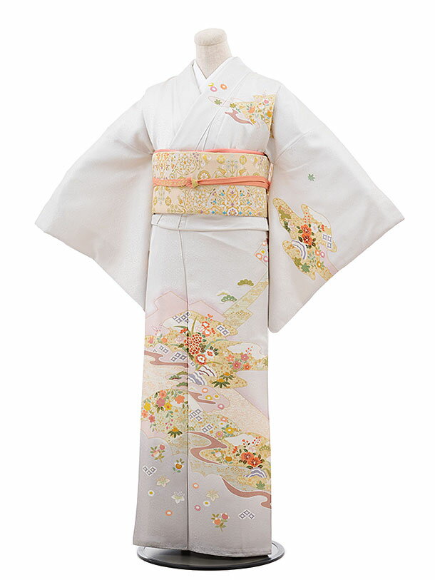 ■15点フルセット付下げ・訪問着レンタル一覧はこちらからどうぞ。【付下げ訪問着レンタル 訪問着レンタル 760 うすグレー地 雲取 小花 】 ※商品の色については画面を表示するモニターによって実際と多少異なる場合がございます。ご了承下さいま...