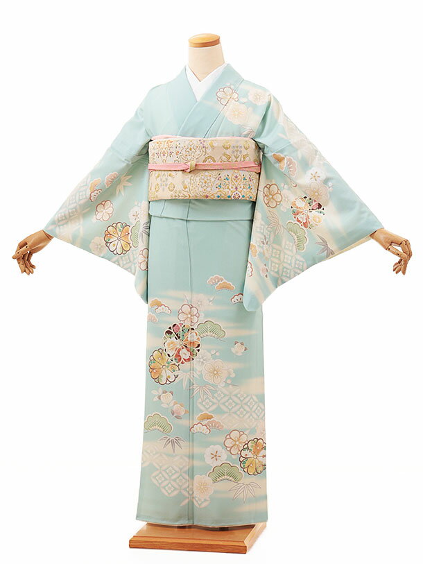 ■フルセット付下げ・訪問着レンタル一覧はこちらからどうぞ。訪問着t1044 JAPANSTYLE 水色松竹梅(化繊) ※商品の色については画面を表示するモニターによって実際と多少異なる場合がございます。ご了承下さいませ。 商品詳細 【付下げ...