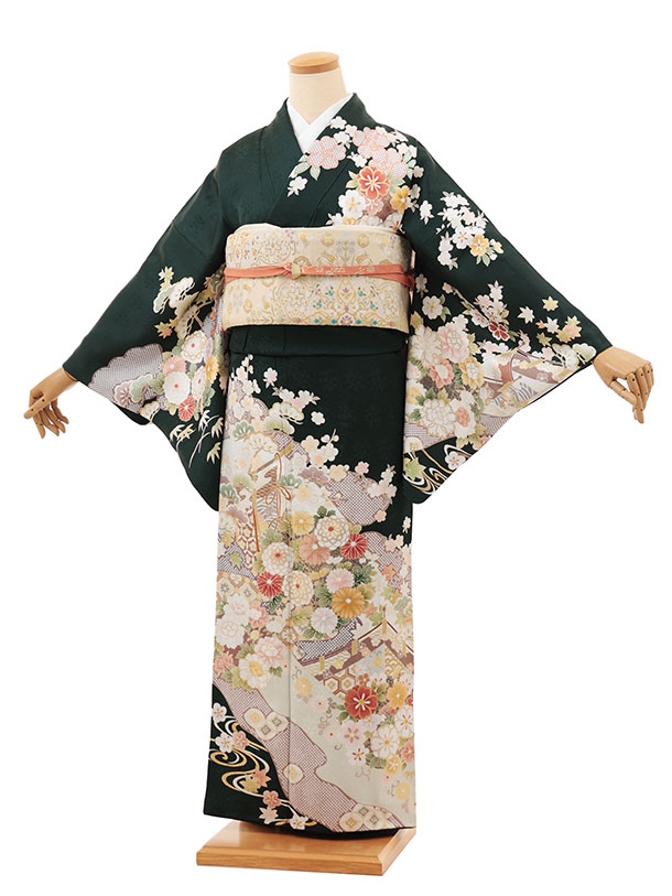 ■フルセット付下げ・訪問着レンタル一覧はこちらからどうぞ。訪問着t1456 深緑地 几帳に花づくし ※商品の色については画面を表示するモニターによって実際と多少異なる場合がございます。ご了承下さいませ。 商品詳細 【付下げ・訪問着レンタル】...