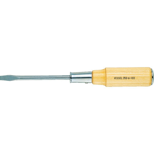 強力貫通型ナット付です。刃先：［［−］］6.0軸長(mm)：100全長(mm)：218貫通タイプ軸：ショットブラスト仕上げ軸:クロムバナジウム鋼グリップ:木　