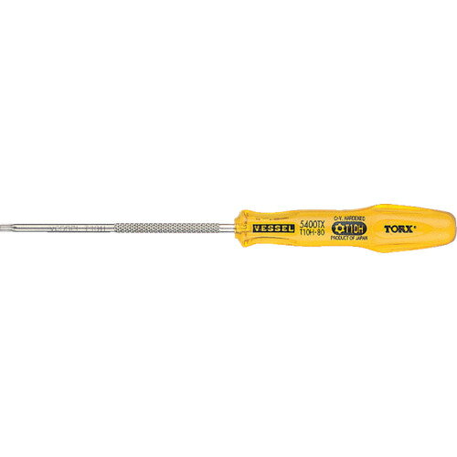 手にフィットし、安定した締め作業ができるグリップです。刃先はシャンパンゴールドメッキです。タンパープルーフねじ(いじり止め付ねじ)に対応しています。(※T5・T6は除く)軸長(mm)：80刃先：T6全長(mm)：155軸：クロムバナジウム鋼...
