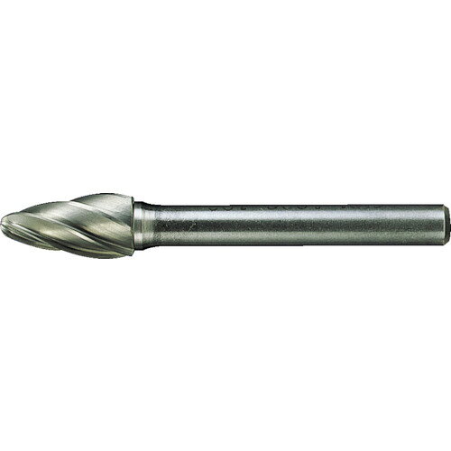 アルミニウム切削用の超硬バーです。刃径6.0mm以下のものは、オール超硬（全長50.8mm）です。形状：砲弾(アルミカット)軸径(mm)：6刃径(mm)：9.5刃長(mm)：19.0最高使用回転数(rpm)：20000軸長(mm)：45.0...