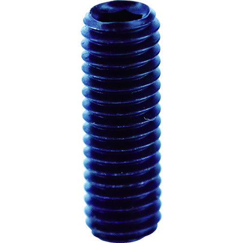 SCM材を使用し、高い強度があります。寸法(mm)d：M5寸法(mm)L：4ねじピッチ(mm)：0.80強度区分：45H六角穴対辺寸法(mm)：2.5クロムモリブデン鋼（SCM435）表面処理:黒染め仕上げ（四三酸化鉄被膜）　