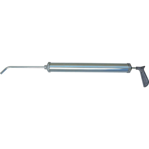 機械の作動油などのオイル類の抜き取り、入れ替え作業に最適です。全長(mm)：696容量(cc)：600油槽径(mm)：50ノズル径(mm)：13ノズル交換不可です。　