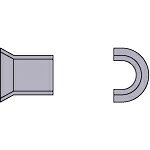 寸法(mm)d：-寸法(mm) b：4.85寸法(mm) a：5.55寸法(mm) c：6.8寸法(mm)e：-三菱　部品(シート止めピン)　