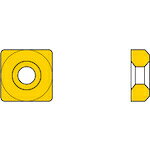 寸法(mm)d：1.2寸法(mm) b：4.76寸法(mm) a：19.05寸法(mm) c：1.2寸法(mm)e：1.6三菱　ホルダー用シート　