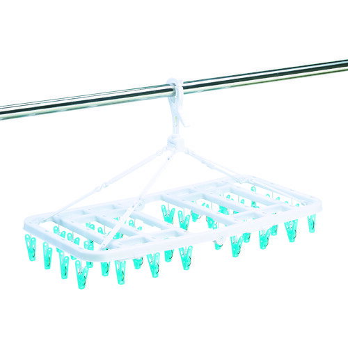 折りたたみ時にコンパクトに収納可能です。アーム部分が伸縮し斜め掛けになりにくく、水平に干し物が干せるため、洗濯物が乾きやすいです。洗濯物を留めるのに色：ブルー幅(mm)：635奥行(mm)：330高さ(mm)：400ピンチ数(個)：36本体...