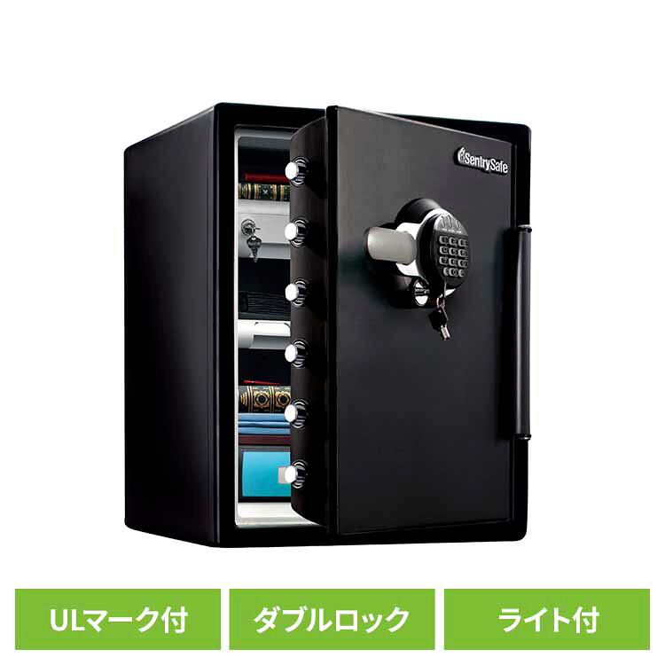 確かな信頼のULマーク付。過酷な米国UL2時間耐火テスト、爆発テストに合格 火災時の消火放水や浸水などの水害から守る耐水性能付 熱に弱いCD/DVD/USBメモリなどを守るデジタルメディア耐火性能認定品 太く頑丈な複数本のカンヌキと、こじ開...