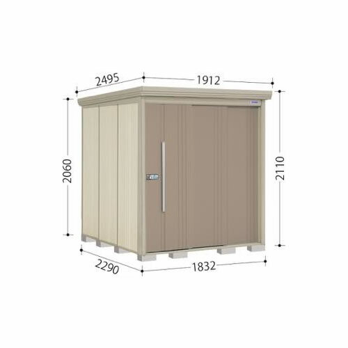 タクボ　物置Mr.ストックマン ダンディ NDシリーズ背面棚タイプ屋根タイプ：結露減少型耐荷重タイプ：多雪型間口1832mm×奥行き2290mm×高さ2110mm面積4.2m2（1.27坪）床耐荷重2520kg基礎ブロック必要数（別途必要）...