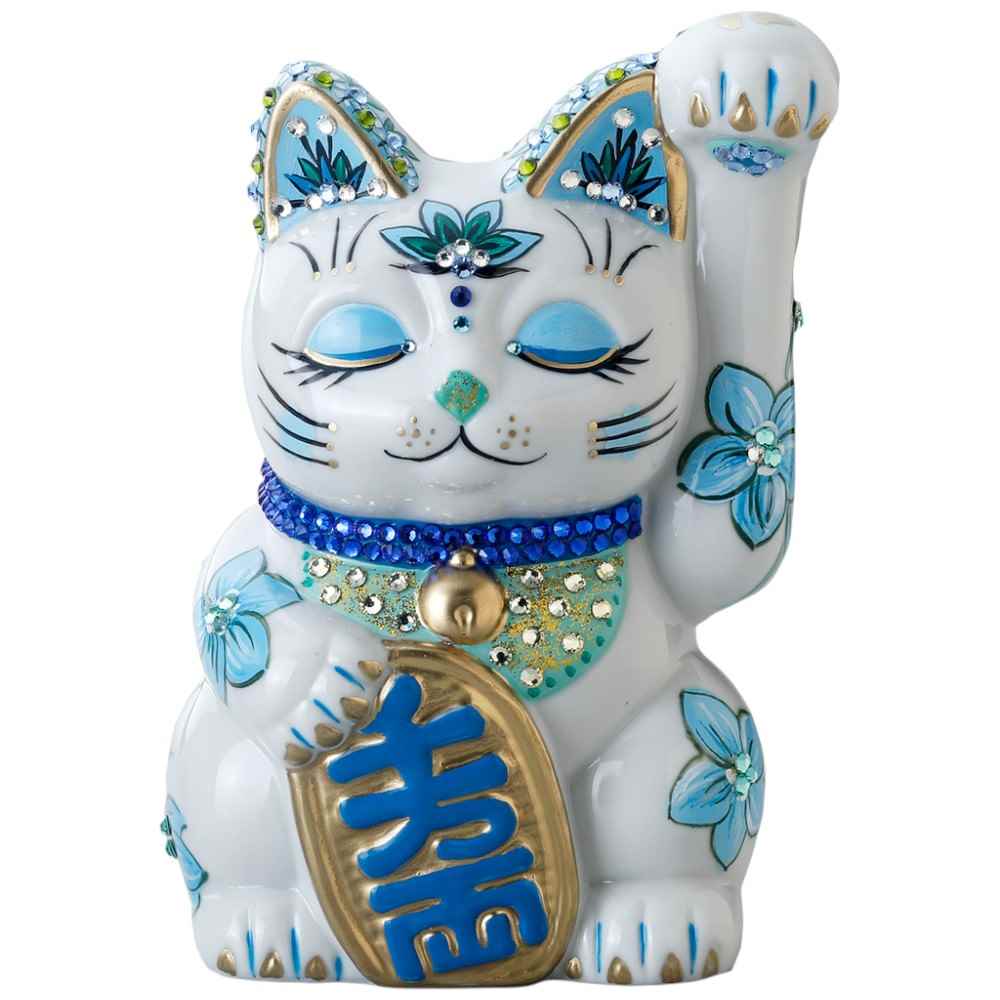 クリスタルとゴージャスな絵柄。飾るだけで、財運や金運がやってきそうな美麗で絢爛な招き猫です。サイズ: 幅10cmx奥行11cmx高さ17cm生産:日本陶器350gトムソン箱こちらの商品は取り寄せ品のためご注文後に完売や欠品のお知らせをする場...