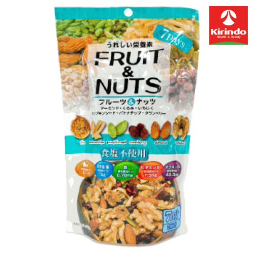 ドライフルーツとナッツをミックスし、食べきりサイズの個包装を7袋(1週間想定)入れました。 ドライフルーツやナッツにはたんぱく質や食物繊維のほか、鉄、マグネシウム、ビタミンEが豊富に含まれています。 個包装にすることで、適量にお召し上がりい...