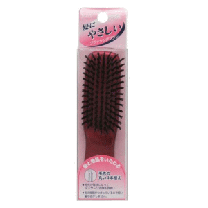 髪と地肌をいたわり、髪のもつれや流れを整えキレイにまとまるブラシです。毛先が球状になっているので頭皮にマッサージ効果があります。　