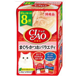 素材を細かくペースト状にし、ねこちゃんの喜ぶ素材をトッピングしました。歯の弱ったねこちゃんでも食べやすいやわらかさです。国産品。 【内容量】◆40gx8袋 【形状】◆ペースト 【原材料】 [まぐろ　ささみ入り　ほたて味]鶏肉(ささみ)、まぐ...