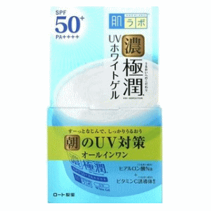 「化粧水」「美容液」「乳液」「クリーム」「パック」さらに「化粧下地」「UVカット」の機能があるオールインワンゲル。みずみずしい使い心地で角質層深くまでたっぷり潤し、暑い時期のスキンケアにもおすすめです。