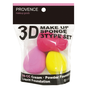 カラフルで可愛い、メイクスポンジ3タイプ混合のバリューパックです。水あり水なしOK。