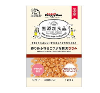 ・ヘルシーなおいしさの鶏ささみをたっぷり使用。 ・やわらかく、食べやすいひとくちサイズのおやつです。 ・乳酸菌を配合し、愛犬のお腹の健康維持にも配慮しました。 ・大切な家族だから“気になる添加物”は使わない、加えない。それがドギーマンの《無...