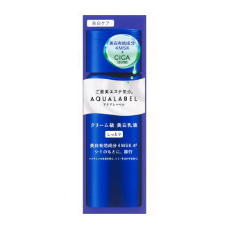 シミを防いで、うるおって明るい肌へ　クリーム級乳液 美白有効成分4MSK*がシミのもとに、直行。真珠のように艶めくベールで、ふんわり密封。シミ・そばかすを防ぎながら、うるおって、毛穴も気にならない明るく透明感のある肌へ、クリーム級 美白**...