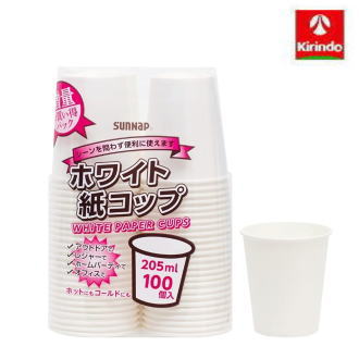飲料水やお茶、ジュース、コーヒーなどに便利。 最も広く使われている紙コップです。 1パック100個入りで、たくさん使えてお得です。 内面ポリエチレンラミネート加工で、ホットにもアイスにも対応します。