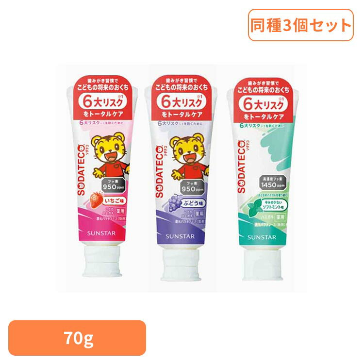 ■セット内容70g×3■商品サイズ（cm）幅約5×奥行約3.1×高さ約14.1■商品区分医薬部外品■成分【いちご】基剤：ソルビット液/清掃剤：無水ケイ酸/助剤：還元パラチノース/粘結剤：無水ケイ酸、CMC・Na/発泡剤：アルキルグリコシド ...
