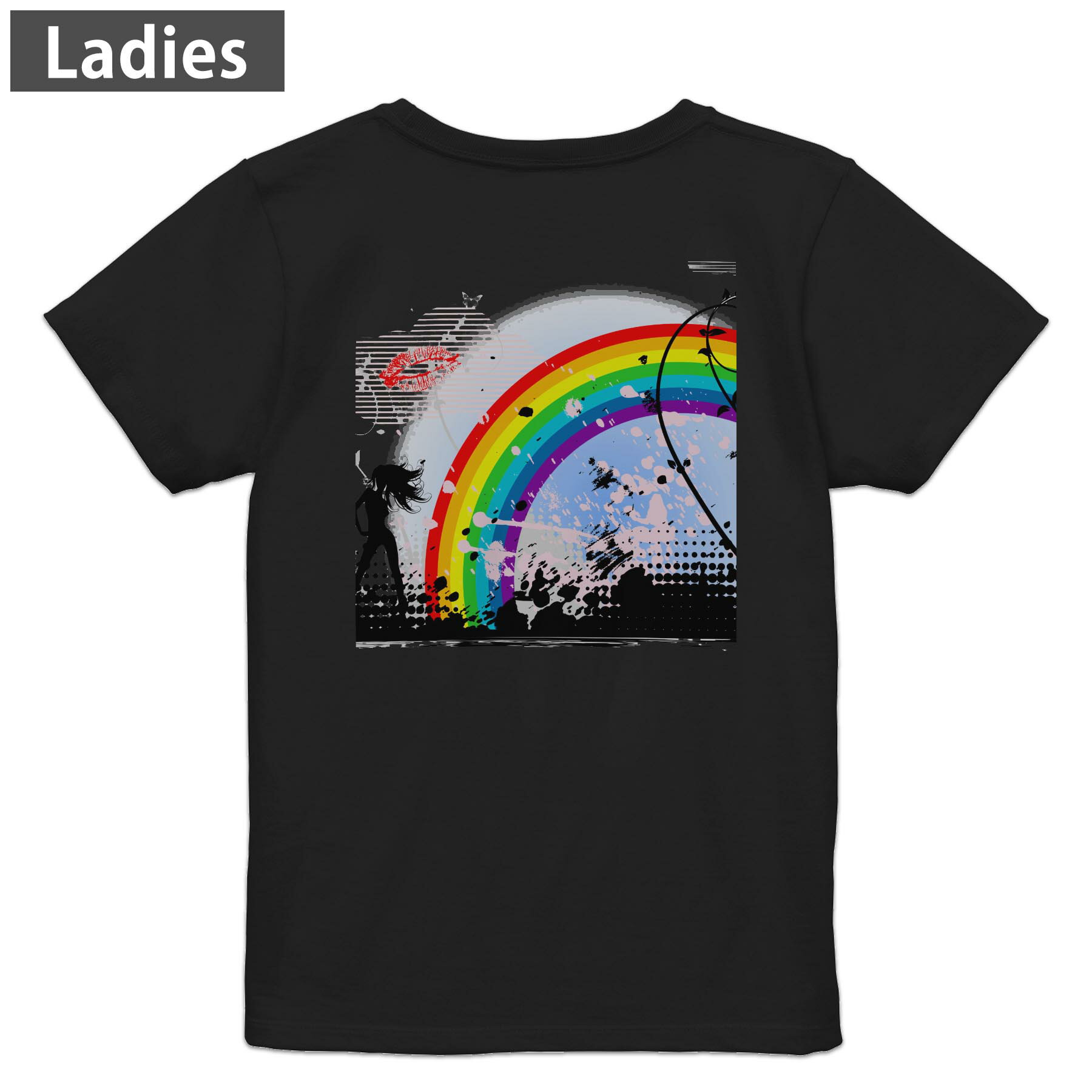 tシャツ レディース 半袖 ホワイト グレー デザイン M L Tシャツ ティーシャツ T shirt　白 灰色▼女性用半袖Tシャツ　ブラック　全デザインはこちらから▼ ▼女性用半袖Tシャツ　ブラック前面デザインはこちらから▼ ▼バックプリ...