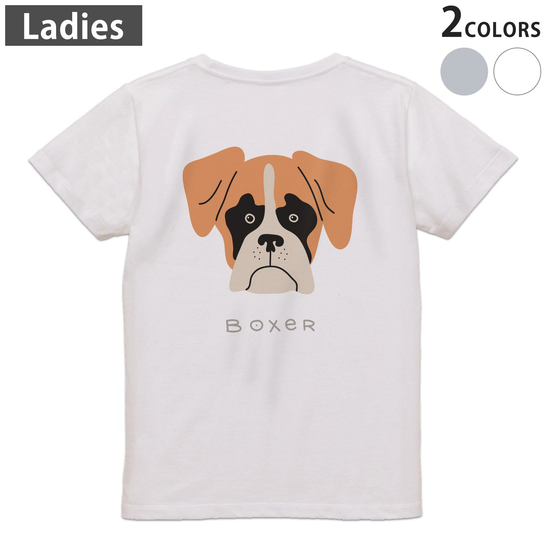 tシャツ レディース 半袖 ホワイト グレー デザイン M L Tシャツ ティーシャツ T shirt　白 灰色▼バックプリントTシャツ　ホワイト・グレー全デザイン▼▼女性用半袖Tシャツ　デザインはこちらから▼ ▼女性用半袖Tシャツ　ブラッ...