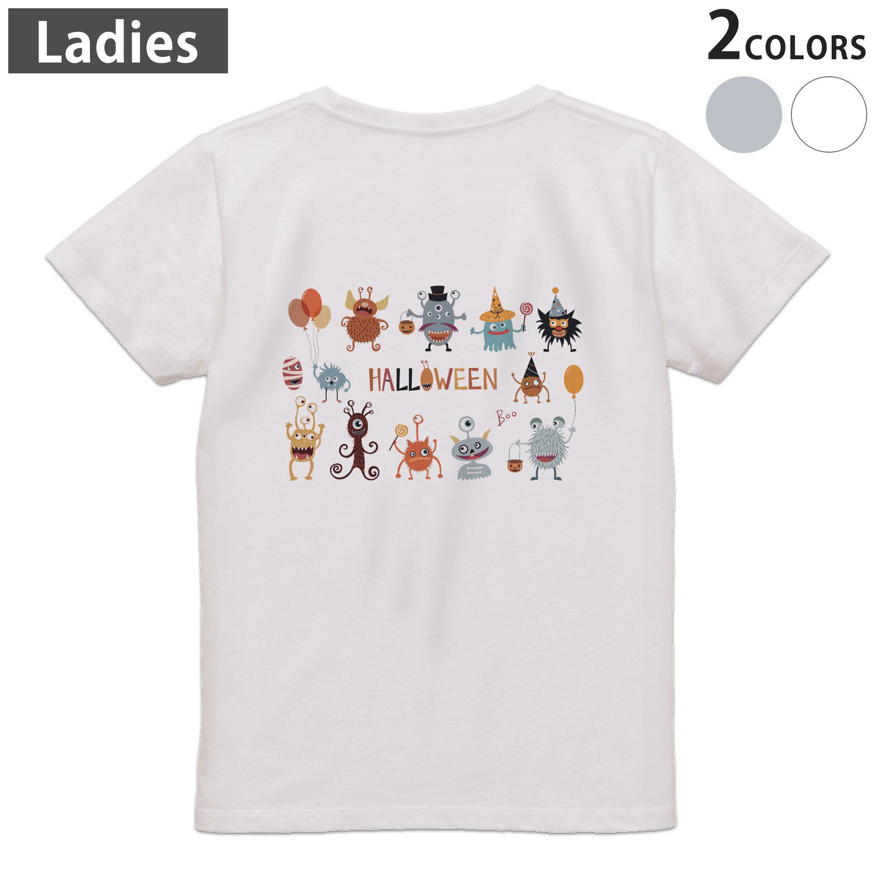 tシャツ レディース 半袖 ホワイト グレー デザイン M L Tシャツ ティーシャツ T shirt　白 灰色▼バックプリントTシャツ　ホワイト・グレー全デザイン▼▼女性用半袖Tシャツ　デザインはこちらから▼ ▼女性用半袖Tシャツ　ブラッ...