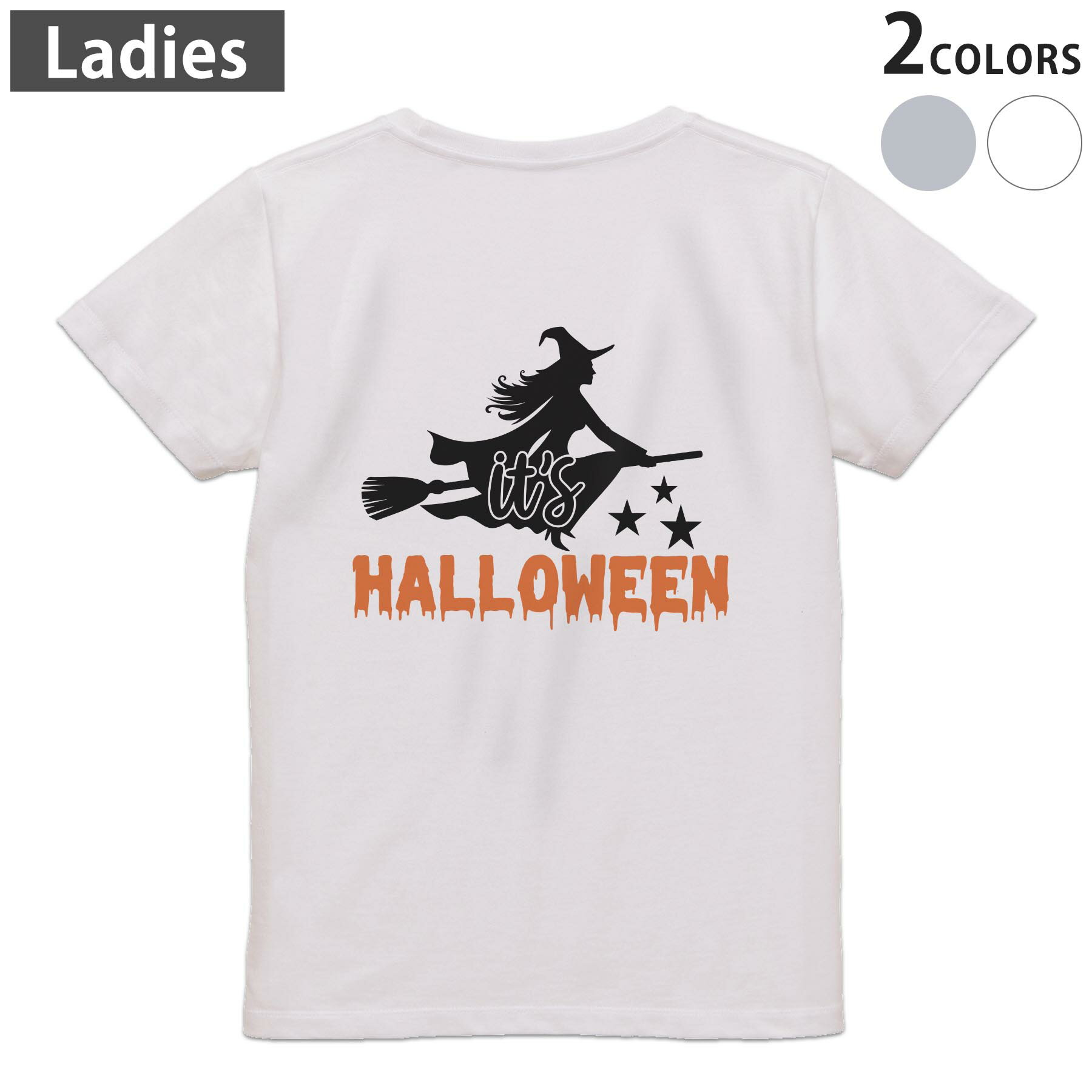 tシャツ レディース 半袖 ホワイト グレー デザイン M L Tシャツ ティーシャツ T shirt　白 灰色▼バックプリントTシャツ　ホワイト・グレー全デザイン▼▼女性用半袖Tシャツ　デザインはこちらから▼ ▼女性用半袖Tシャツ　ブラッ...